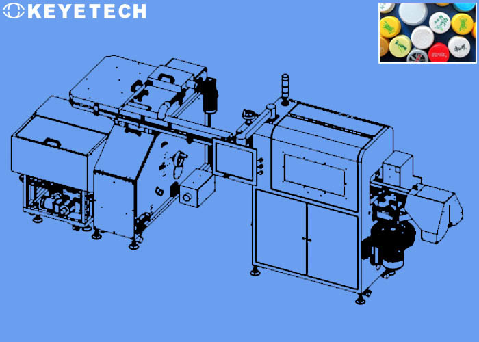 Water Cap Closures Visual Inspection System with 6 CCD Industry Cameras