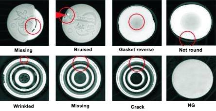 Crown Cap Closures Detection System With Linear Array Camera Inspection